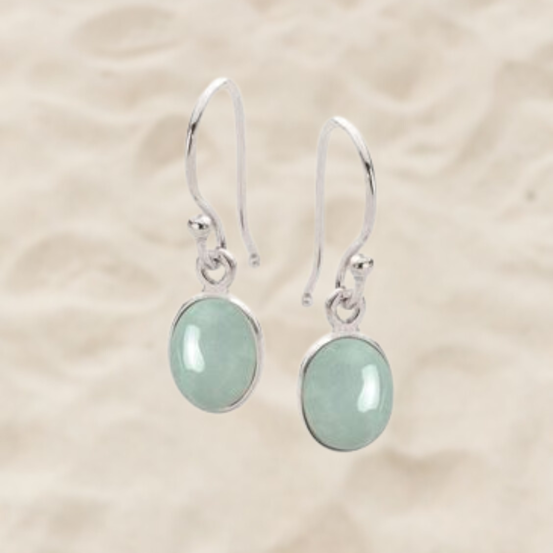 Earrings with aquamarine stone store